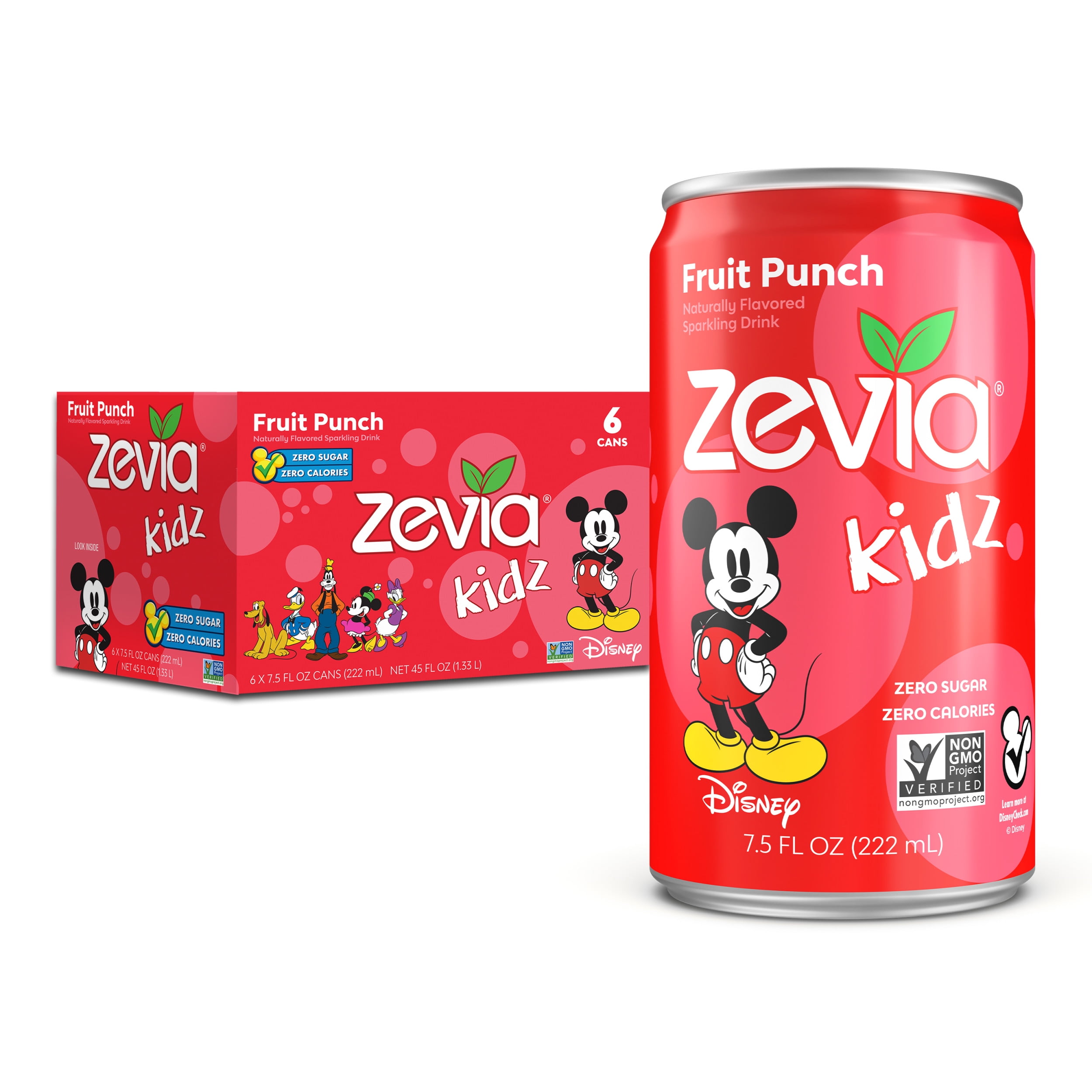 Zevia Kidz Fruit Punch Zero Calorie Soda - 6pk