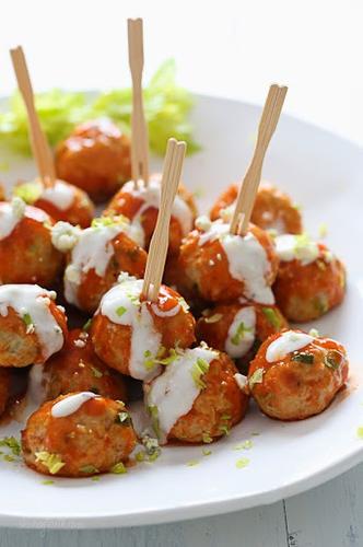 Fiery Buffalo Chicken Meatballs