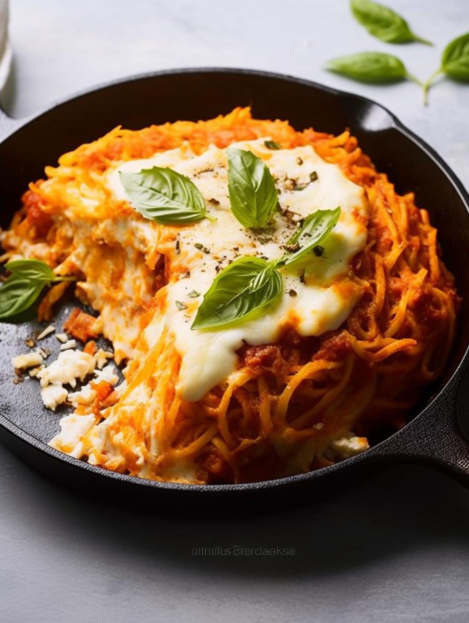 Cheesy Spaghetti Pie