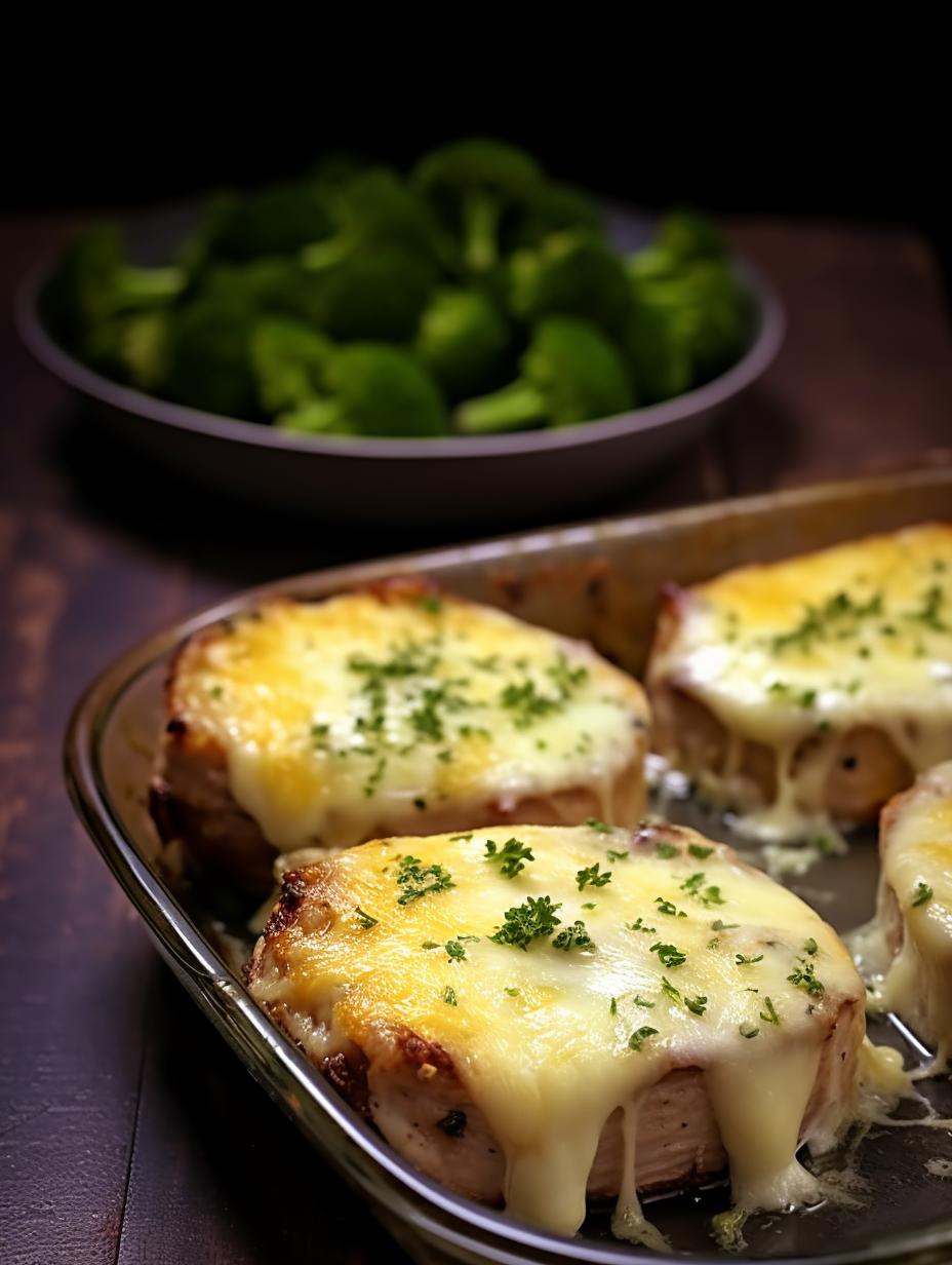Creamy Cheddar and Herbed Pork Chops