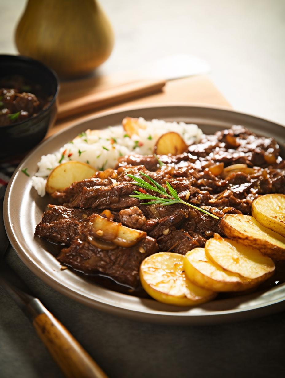 Filipino-Style Tangy Beef Steaks with Onions
