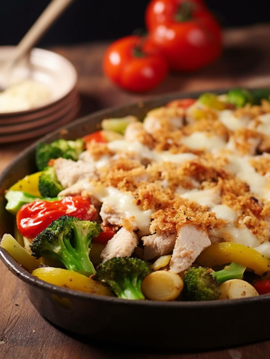 Golden Crusted Cheddar Broccoli and Chicken Bake