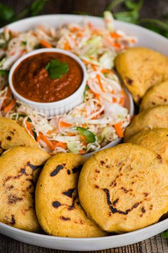 Cheesy Red Bean Pupusas