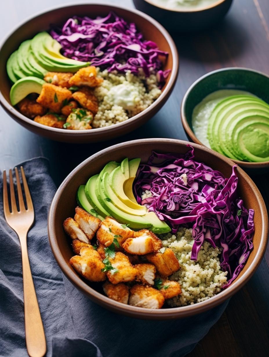 Zesty Cod Taco Bowls with Tangy Lime-Cilantro Coleslaw