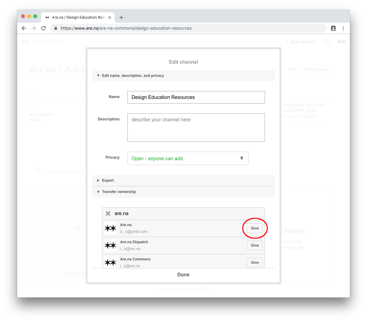 how-do-i-transfer-a-channel-to-someone-else