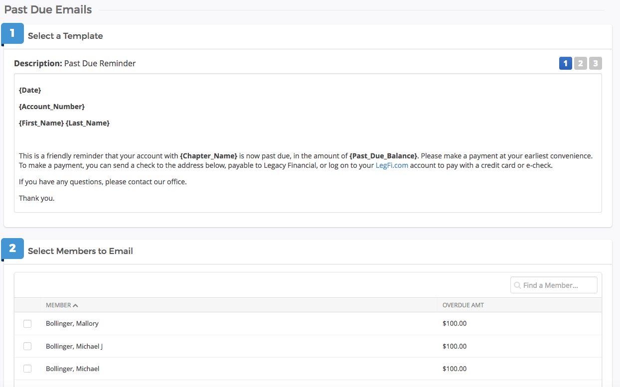 How do I send past due emails? – LegFi