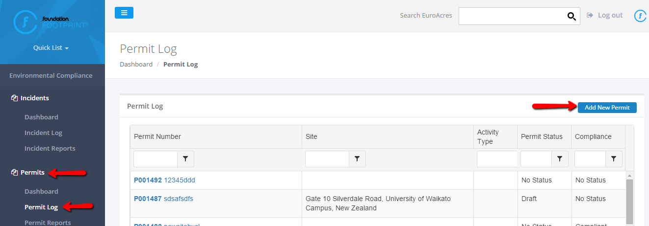 Add a new Permit/Consent