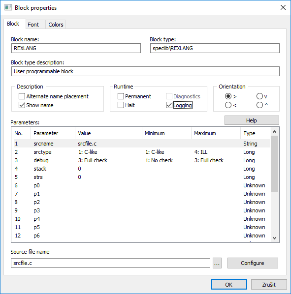 Configuring REXYGEN System log