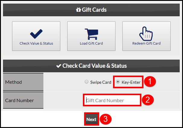 Gift Cards: How do I check the value/status of a Gift Card?