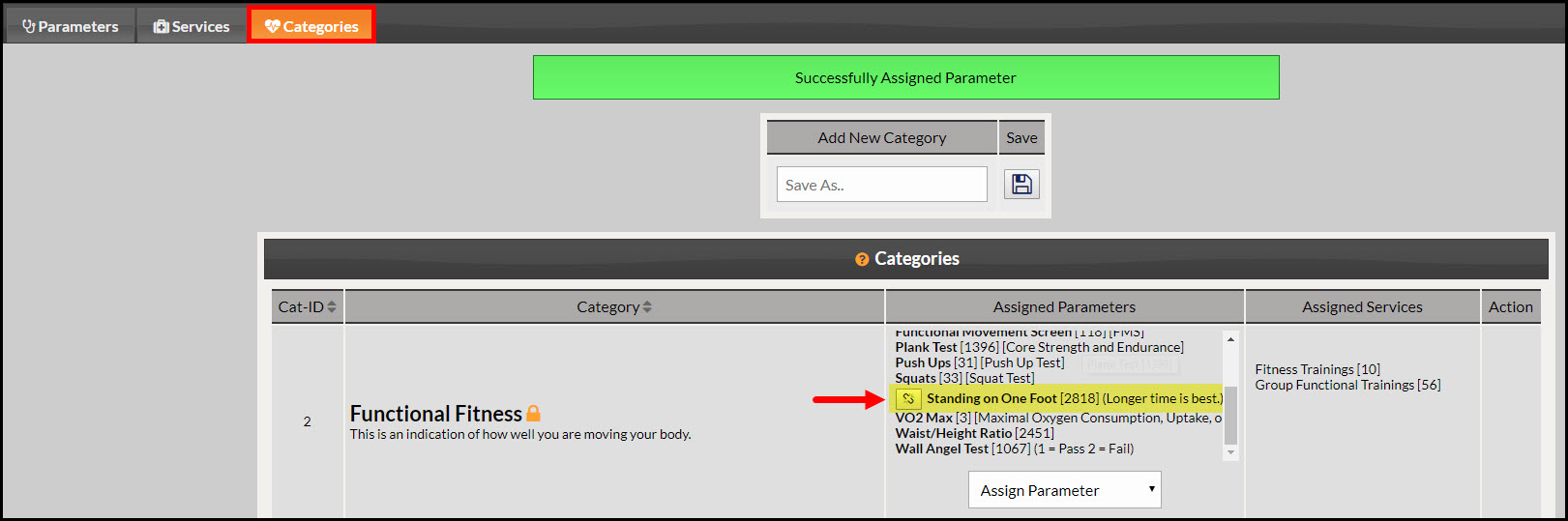Category: How do I assign a Parameter to a Category?