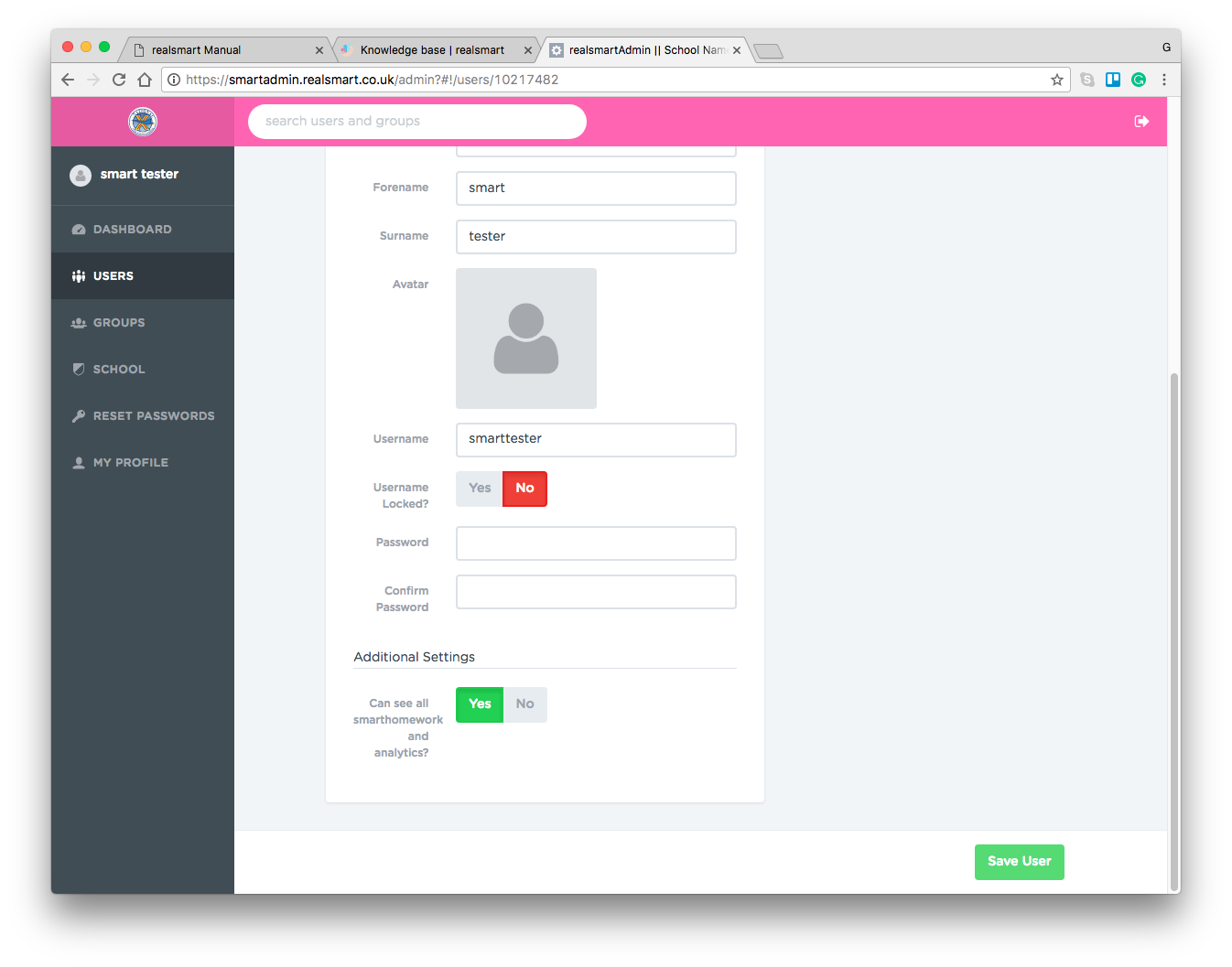 How do I enable SLT view for staff?