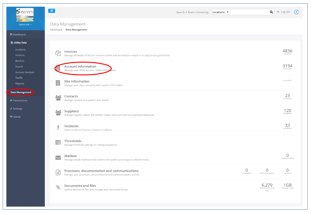 Manage Utility Account Information