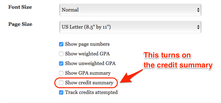 What is the credit summary and how do I enable it?