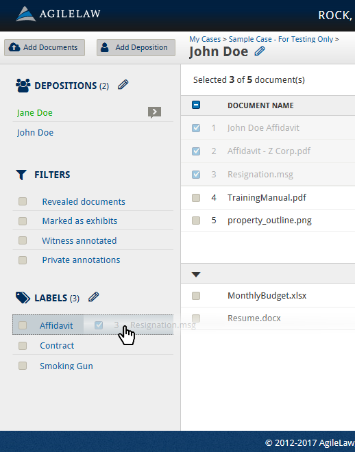Assign labels to documents