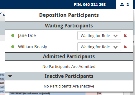 Assign roles to participants