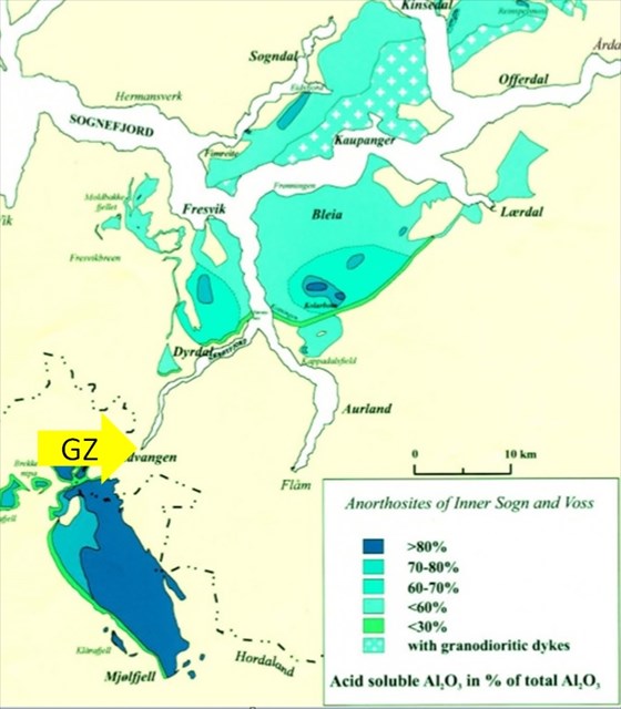 GC6JXQ2 Anorthosite mining in Gudvangen (Earthcache) in Vestland ...