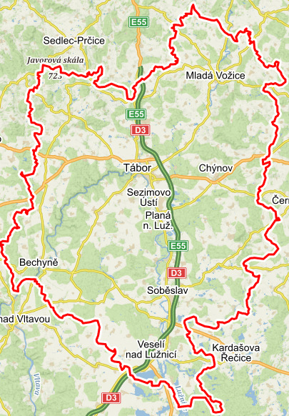 GCA2W1F Největší města okresu Tábor - LAB bonus (Unknown Cache) in ...