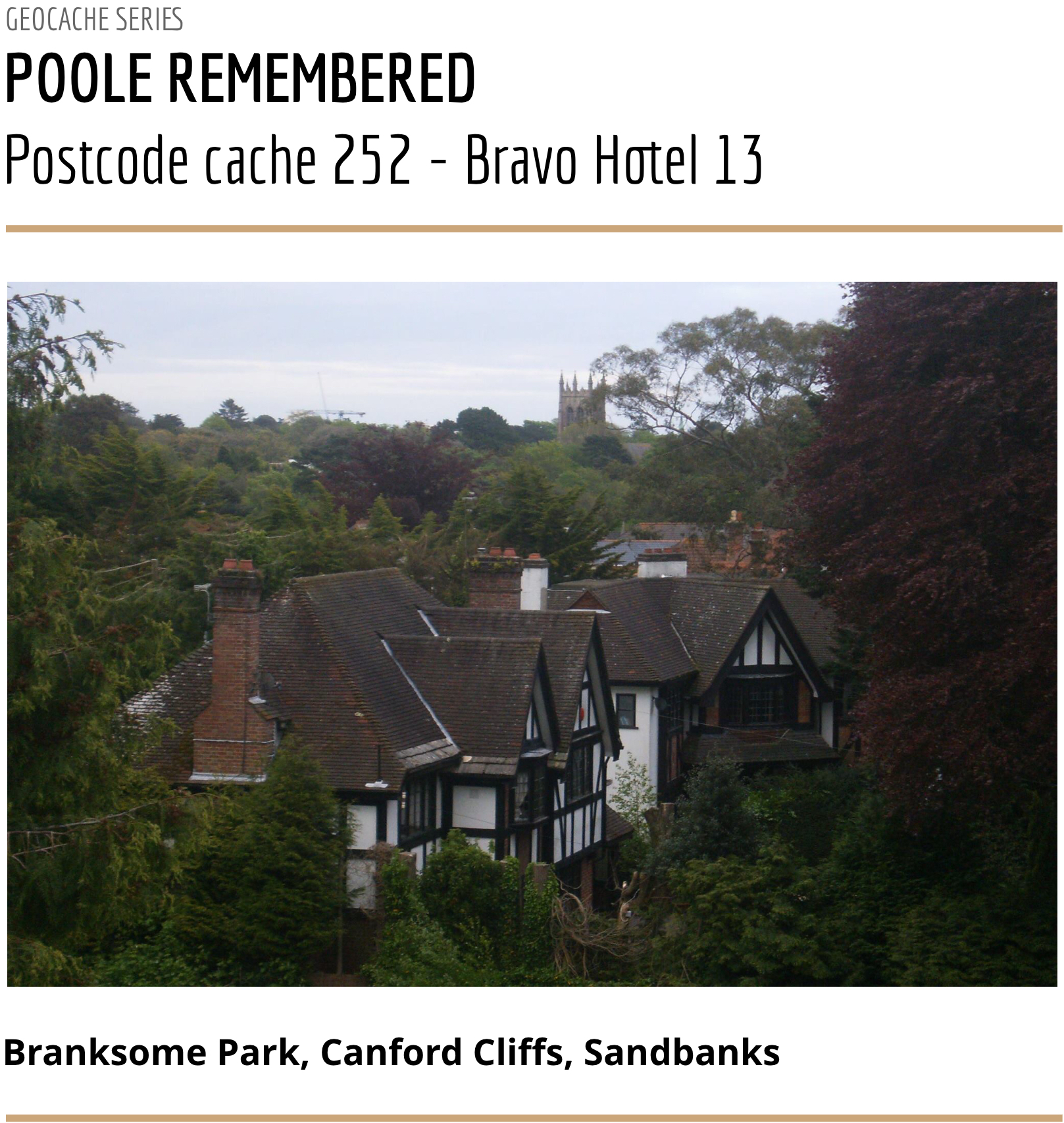 GC82V7C Postcode cache 252 - Bravo Hotel 13 (Unknown Cache) in Southern ...