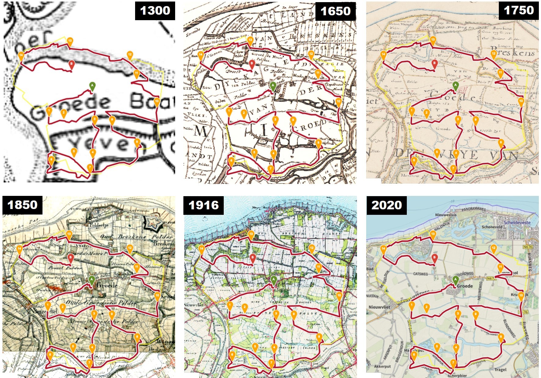 GC85ZQF 1000 jaar Groede (Multi-cache) in Zeeland, Netherlands created ...