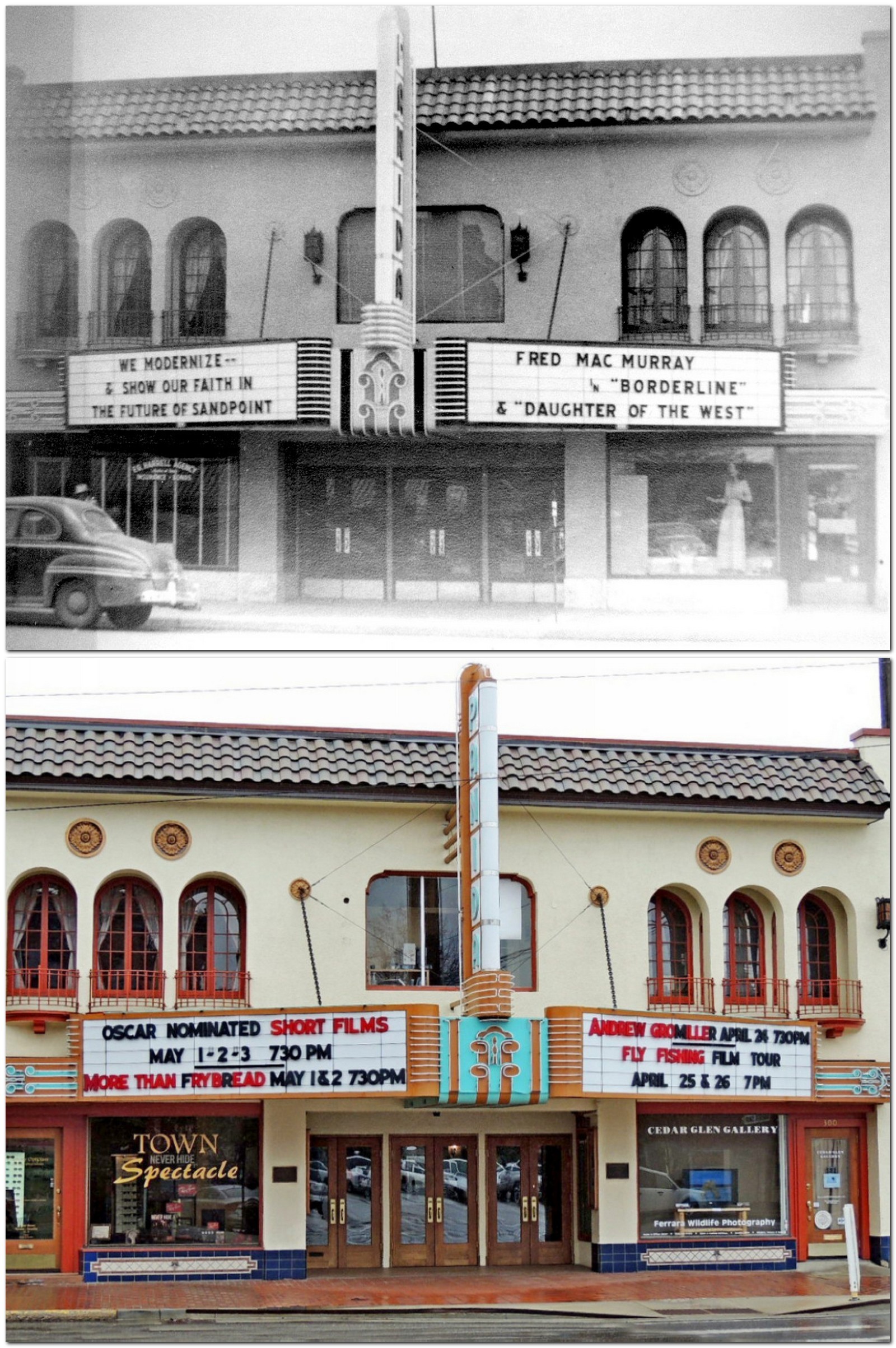 Panida Theater - Sandpoint, Idaho - Photos Then and Now on Waymarking.com