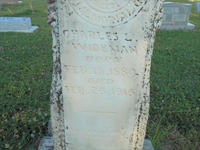 Charles L. Wideman - Gethsemane Cemetery - Caddo, OK - Woodmen of the World Grave Markers ...
