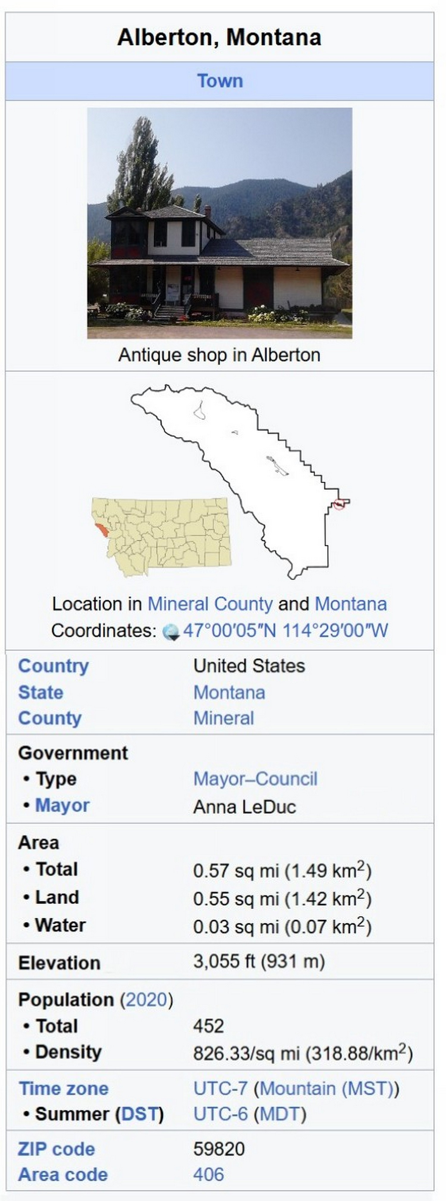 Alberton, Montana USA - Wikipedia Entries on Waymarking.com