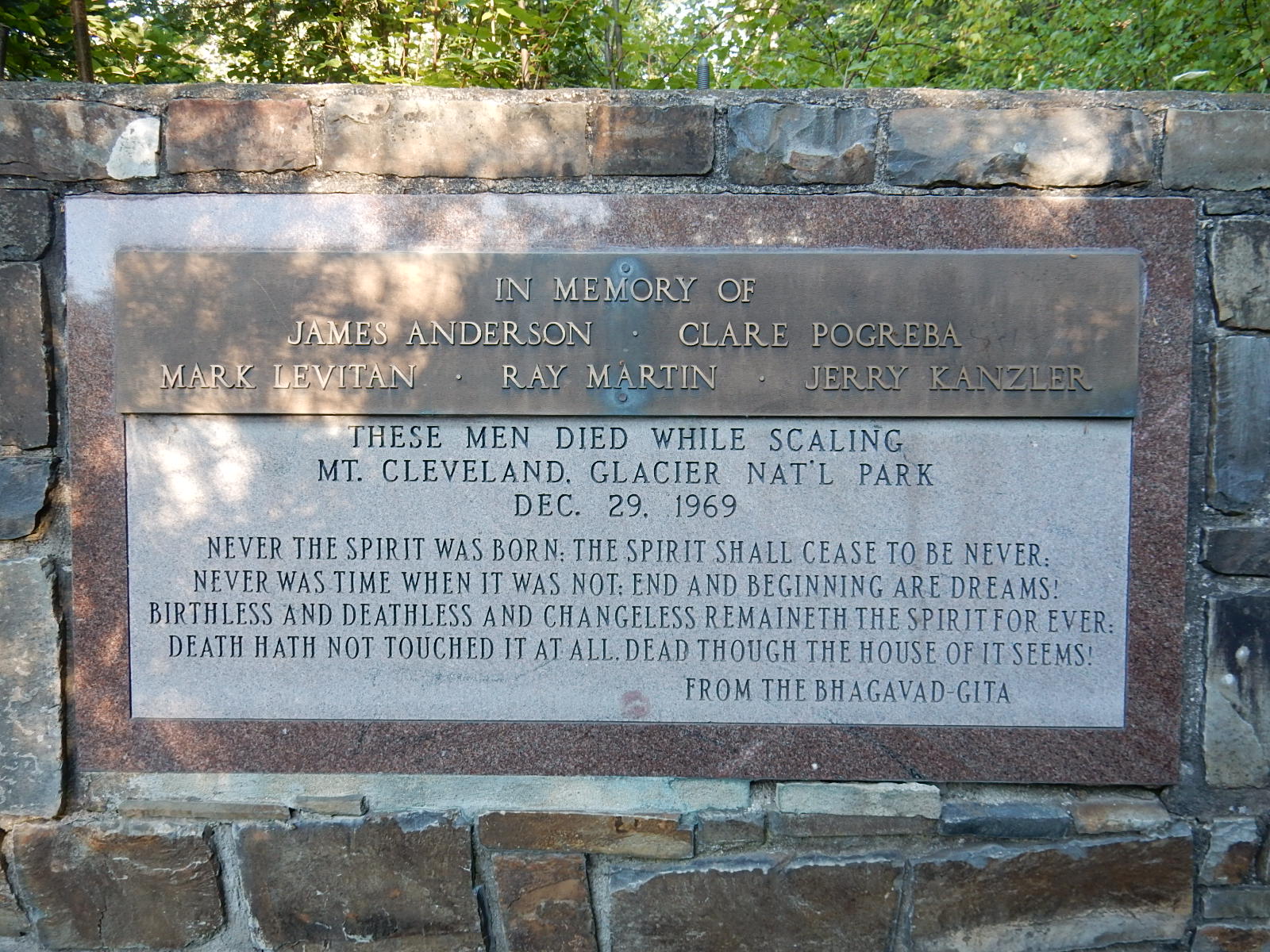 In Memory of James Anderson, Clare Pogerba, Mark Levitan, Ray Martin ...