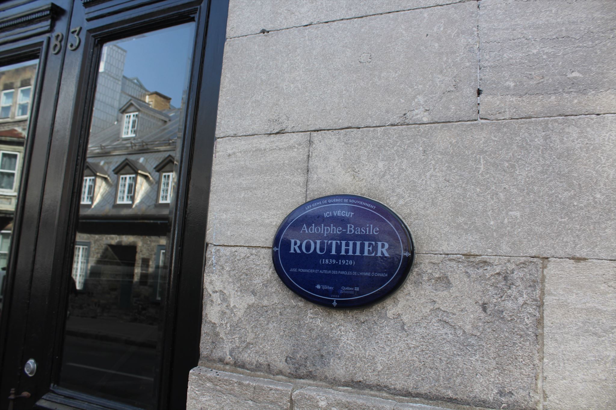 Plaque d'Adolphe-Basile Routhier - Québec, Québec - Histoire du Quebec ...