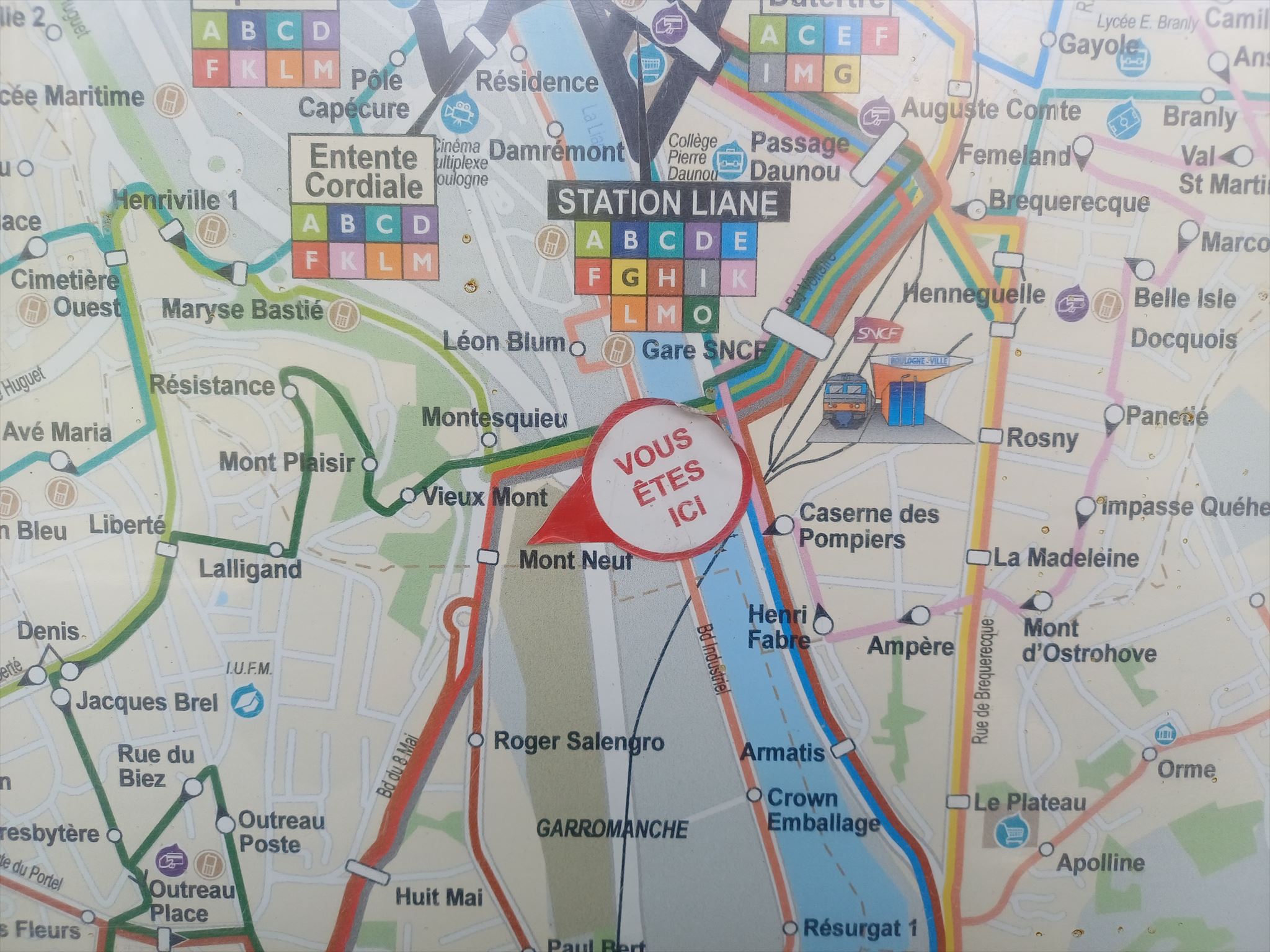 Vous Êtes Ici : Arrêt Mont Neuf 01 - Outreau, France - 'You Are Here ...