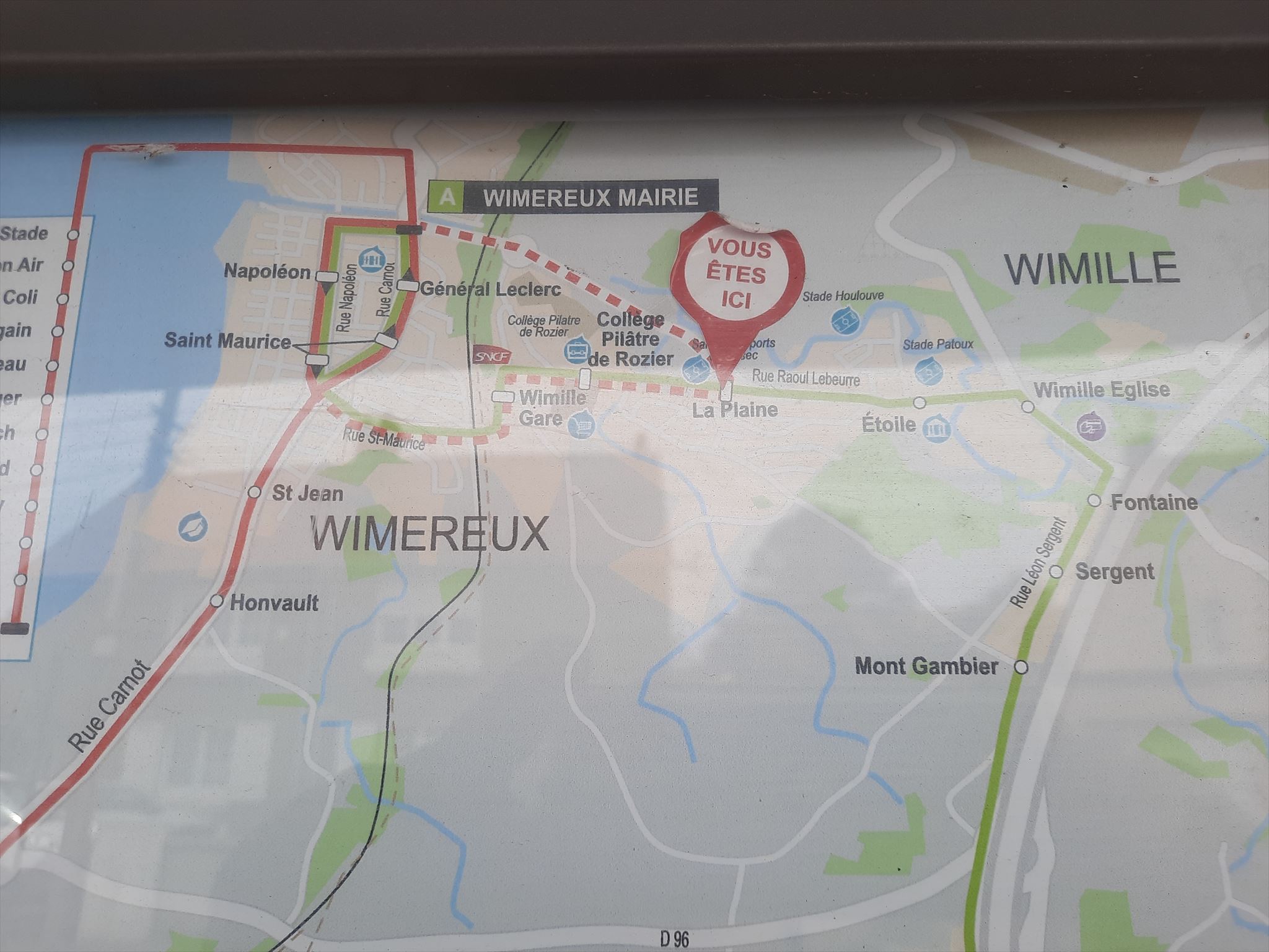 Vous Êtes Ici : Arrêt La Plaine - Wimille, France - 'You Are Here' Maps ...