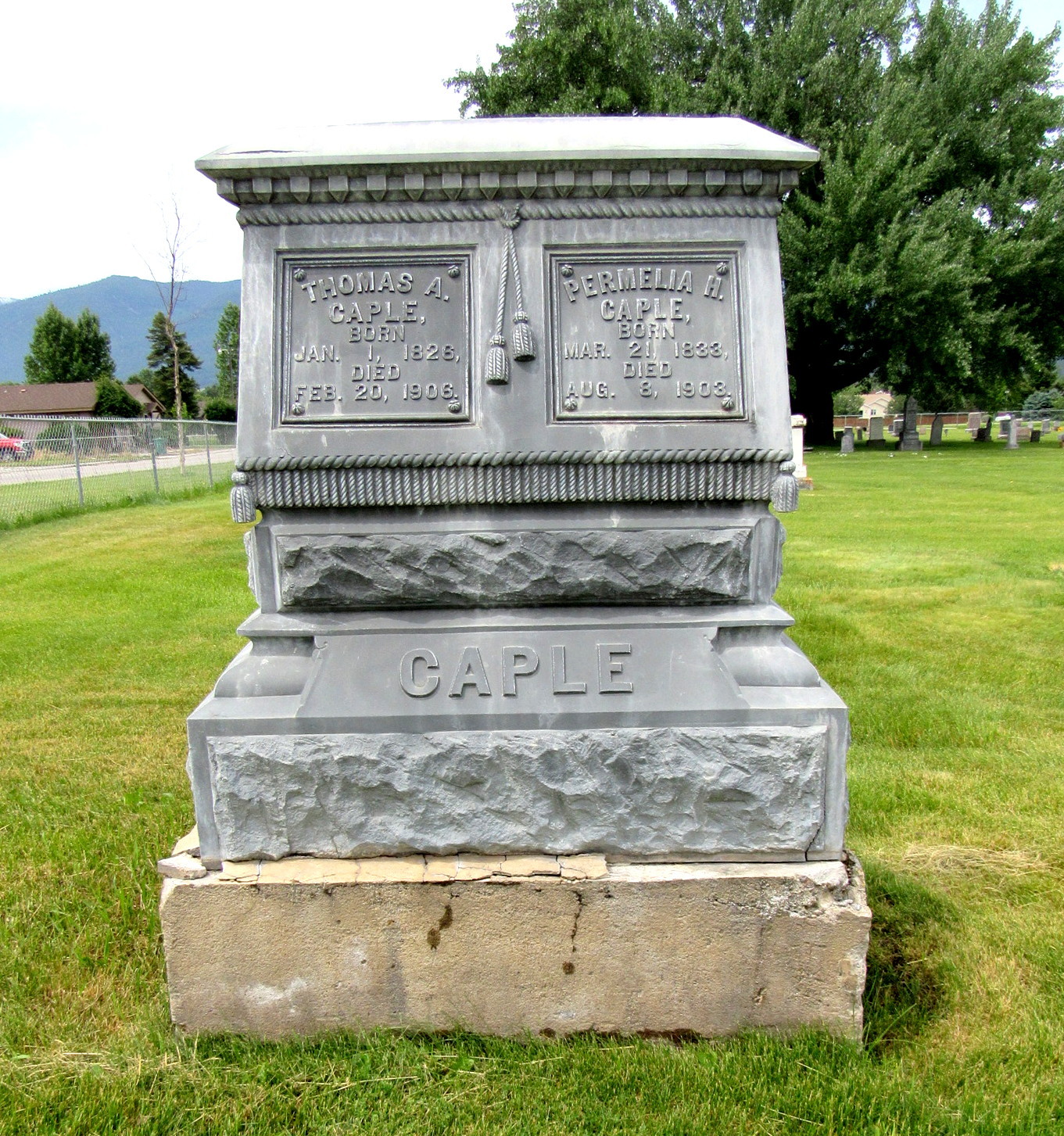 Thomas and Permilia Caple - Maplewood Cemetery - Stevensville, Montana ...