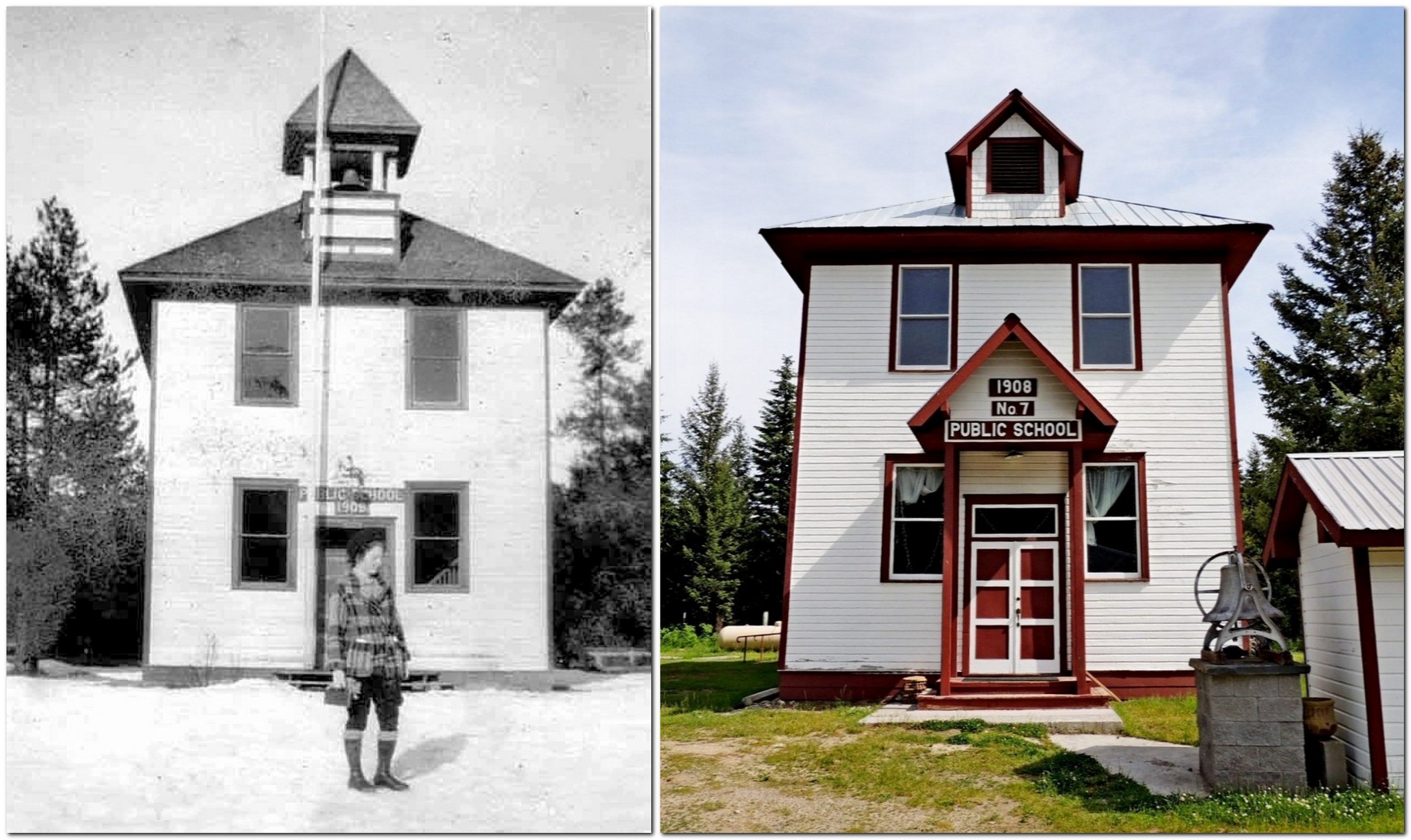 De Borgia Schoolhouse - De Borgia, Montana - Photos Then and Now on ...