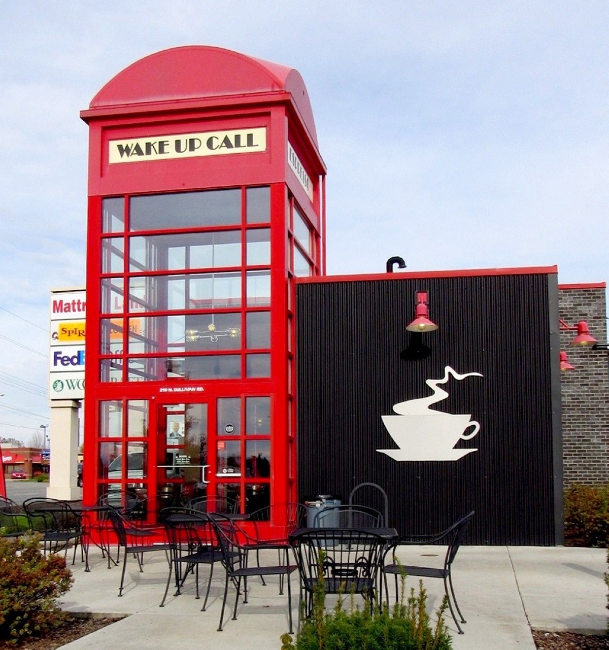 Giant British Phone Booth - Spokane Valley, Washington - Roadside ...
