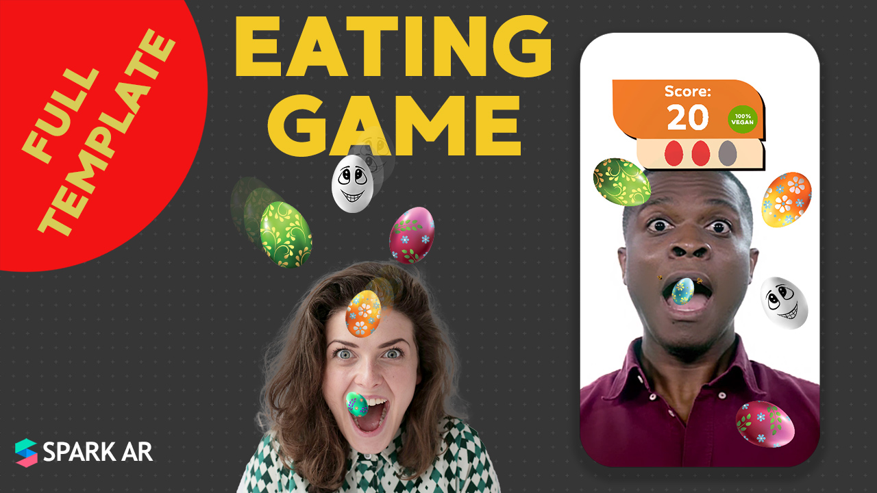 (PRE- ORDER) SPARK AR GAME | EATING GAME template - Projoe AR Filters