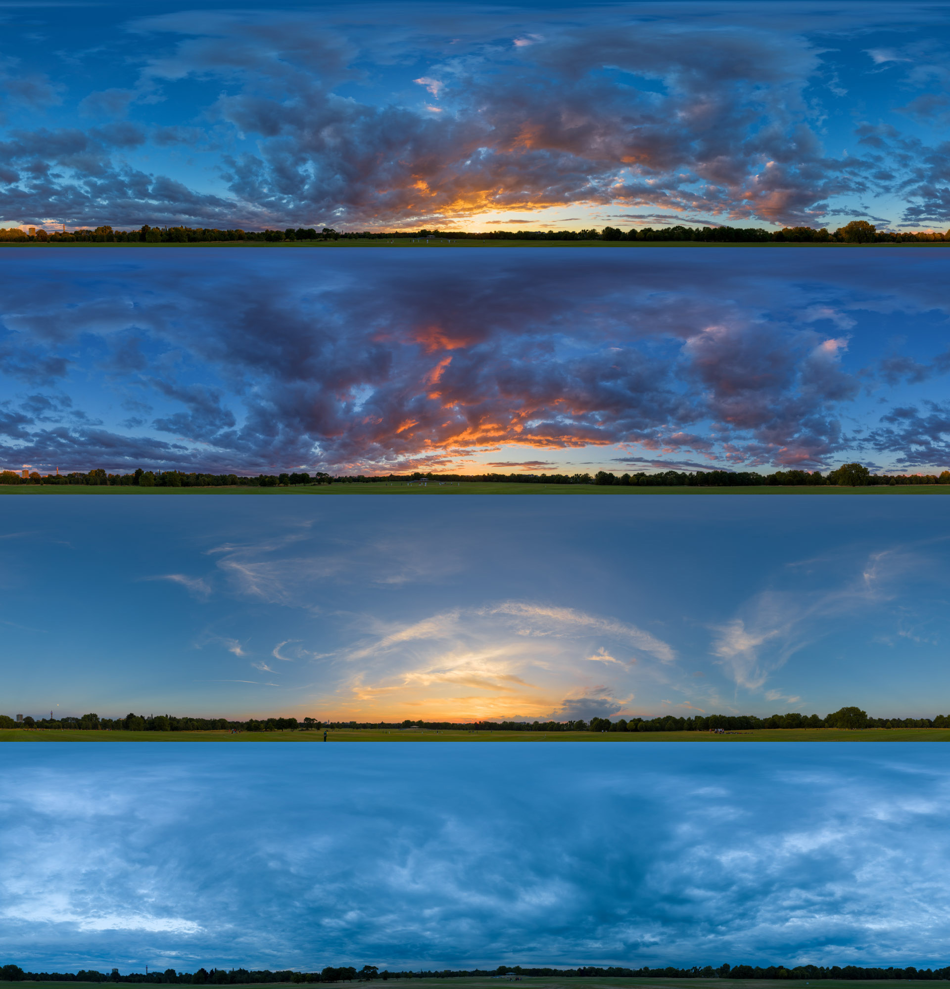 3x Golden Sunset 1x Blue Hour HDRIs in 30k resolution ...