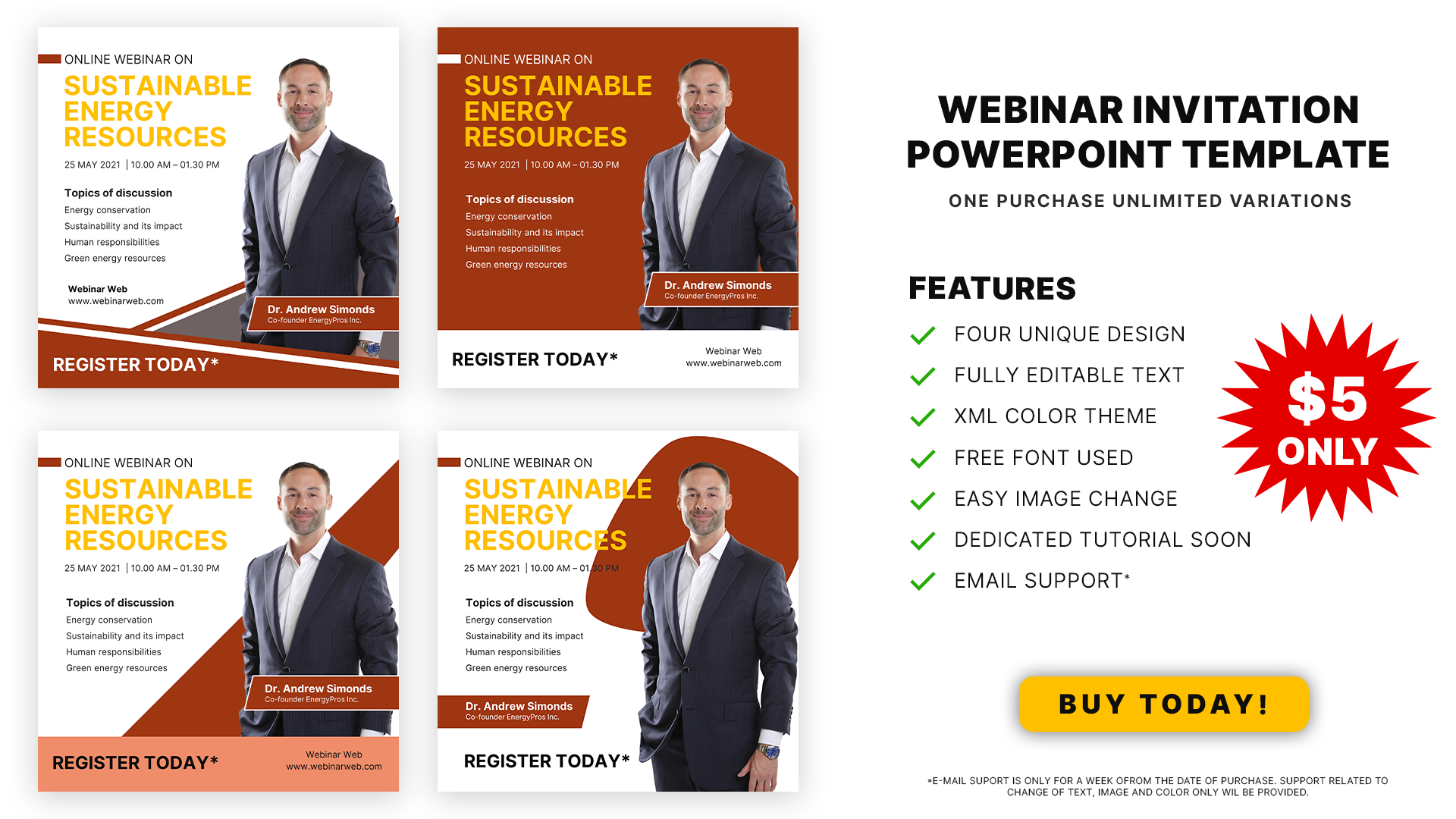 Webinar Invitation Template in PowerPoint - Jitender Chaurasia