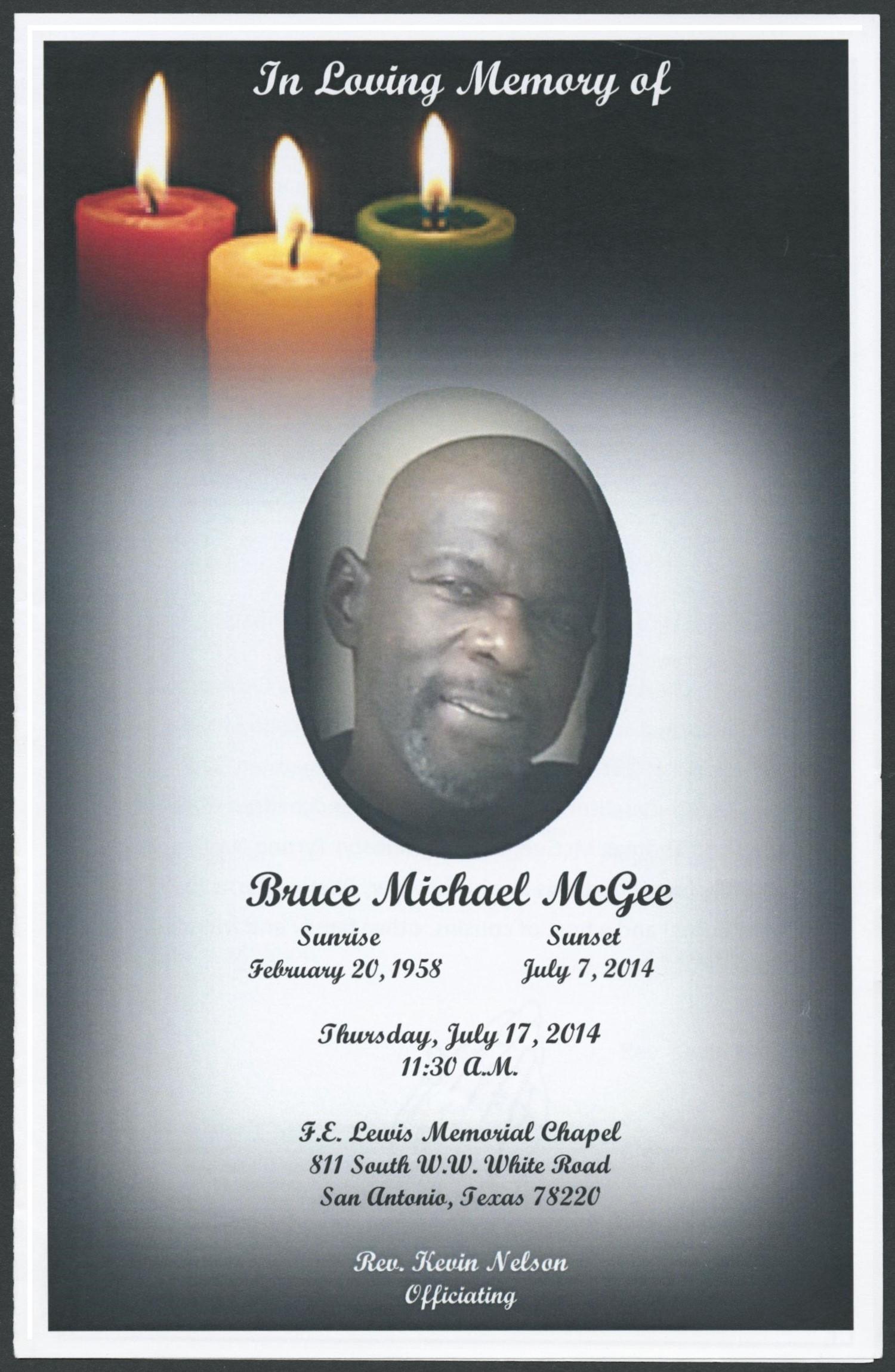 Bruce Michael McGee, age 56