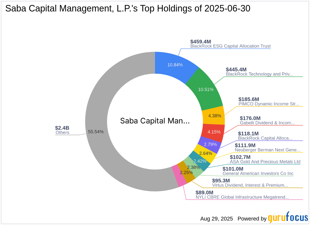 Saba Capital Management, L.P. Reduces Stake in Blackrock CA Muni