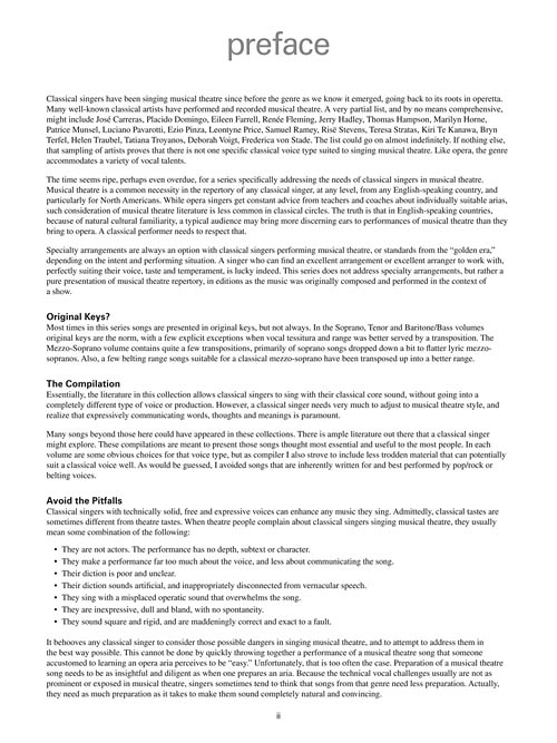 Musical Theatre for Classical Singers Baritone/Bass, 47 Songs - Willis ...
