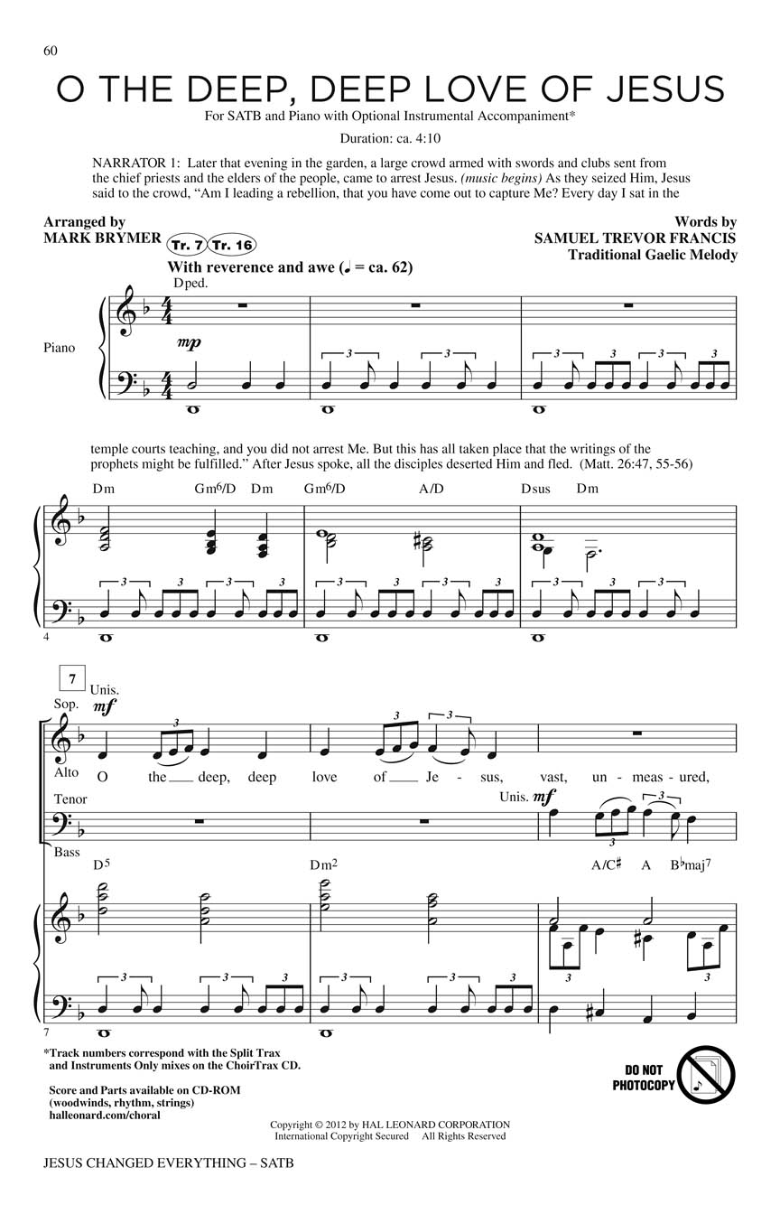 Jesus Changed Everything Sheet Music by Mark Brymer (SKU: 00103677 ...