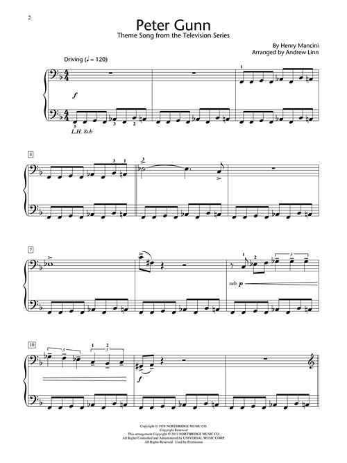 Peter Gunn Theme Song from the Television Series - Willis Music Store