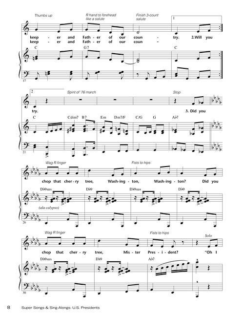 Super Songs & Sing-Alongs: US Presidents Sheet Music by John Jacobson ...