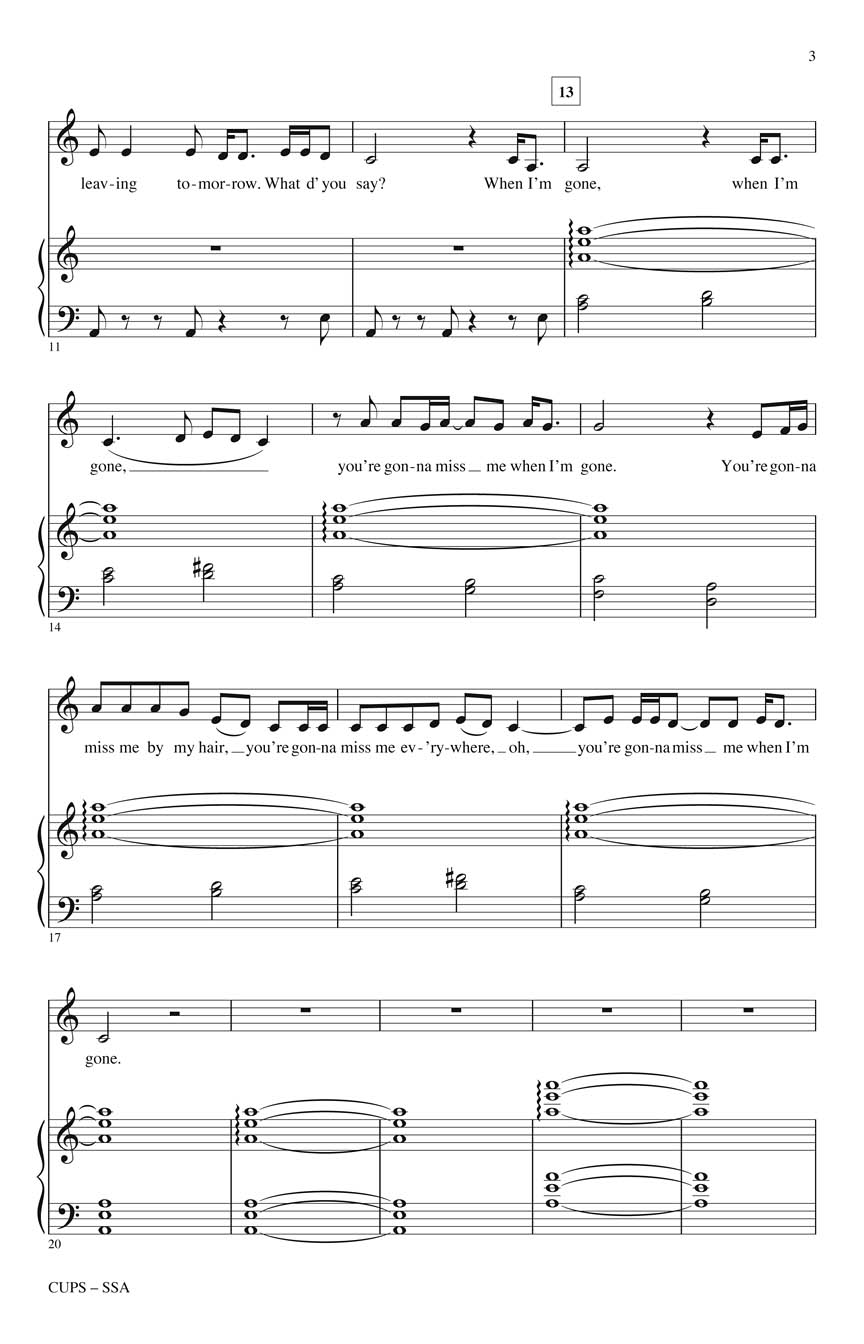 Cups (From Pitch Perfect) Sheet Music by Roger Emerson (SKU: 00119824 ...