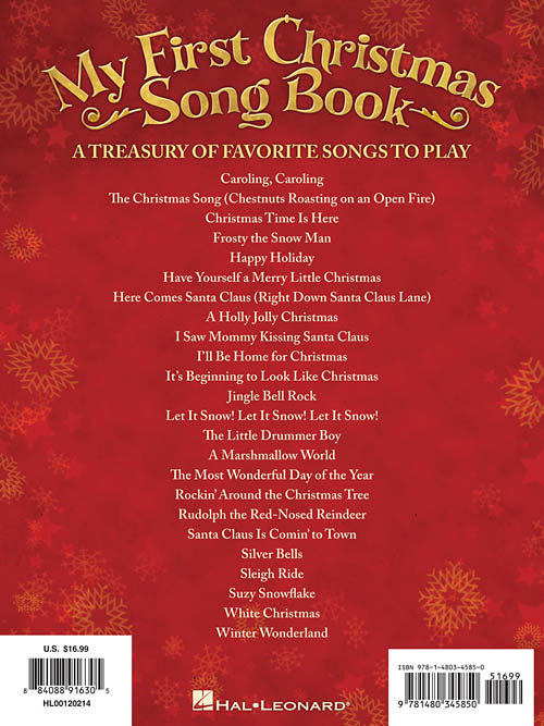 My First Christmas Song Book A Treasury of Favorite Songs to Play ...
