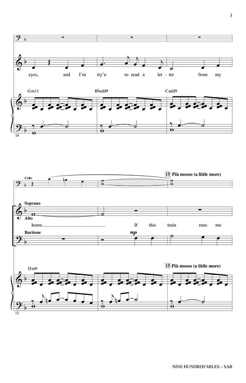 Nine Hundred Miles Sheet Music by Roger Emerson (SKU: 00155198 ...