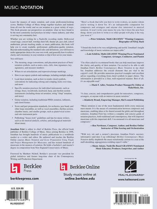 Berklee Contemporary Music Notation - Willis Music Store