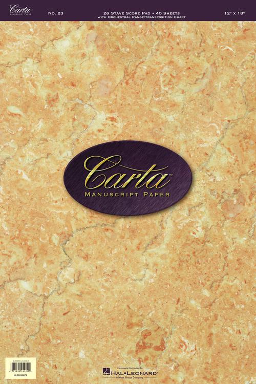 Carta Manuscript Paper No. 23 - Professional - Willis Music Store