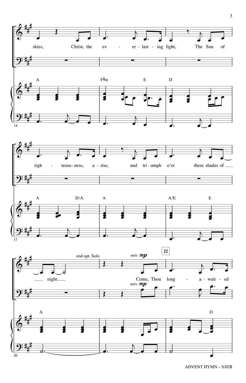 Advent Hymn Sheet Music by Joseph Martin (SKU: 00226285) - Stanton's ...