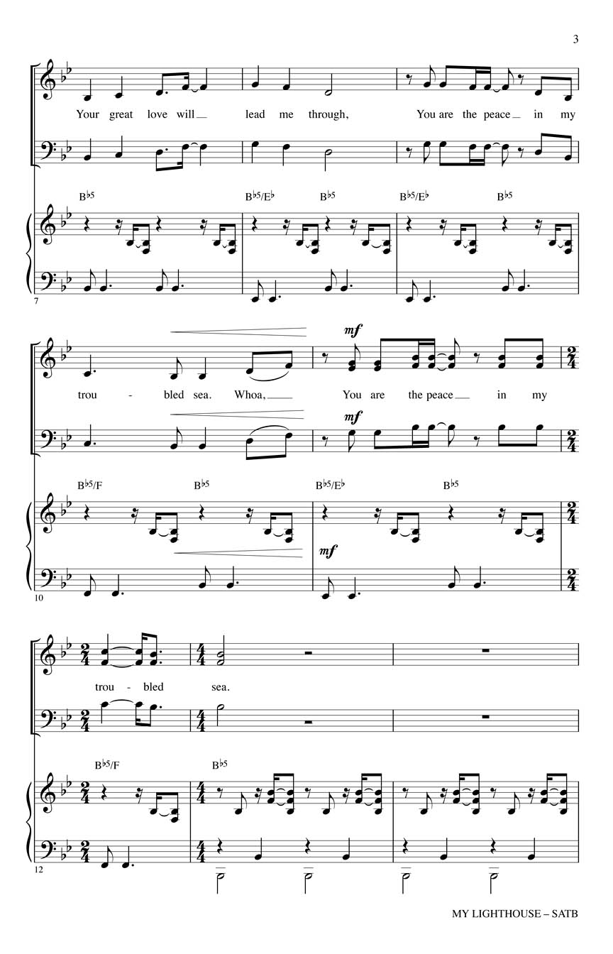 My Lighthouse Sheet Music by David Angerman (SKU: 00231512) - Stanton's ...