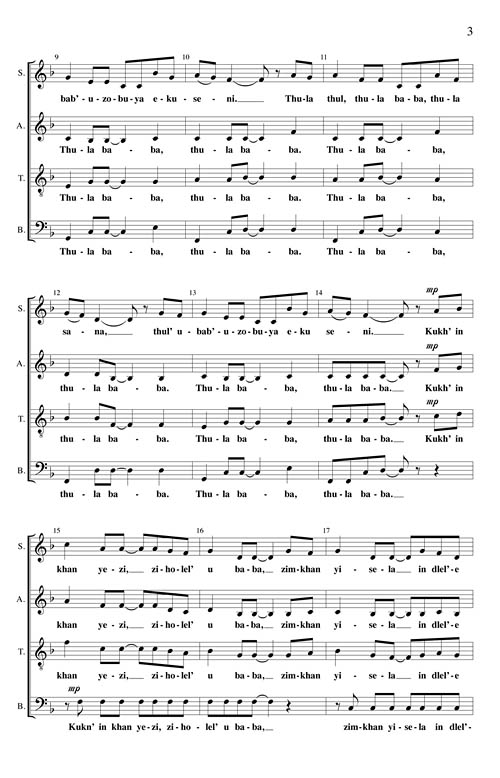 Thula Baba – Partituras MX